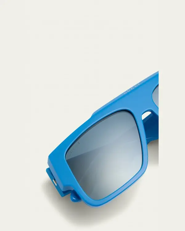 Gucci Acetate Rectangle Sunglasses - Black