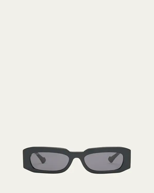 Gucci Gg1426sm Rectangle Sunglasses - Black