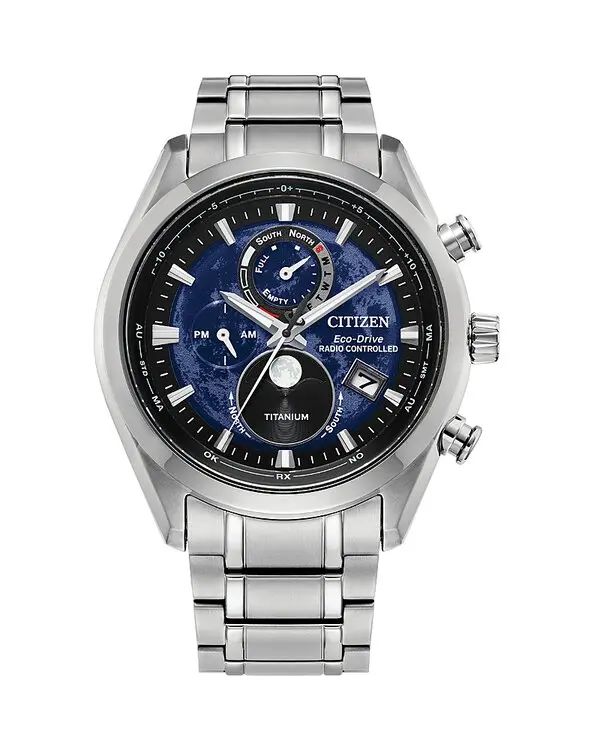 Citizen Eco-drive Sport Luxury 43mm Titanium Watch - Blue/silver