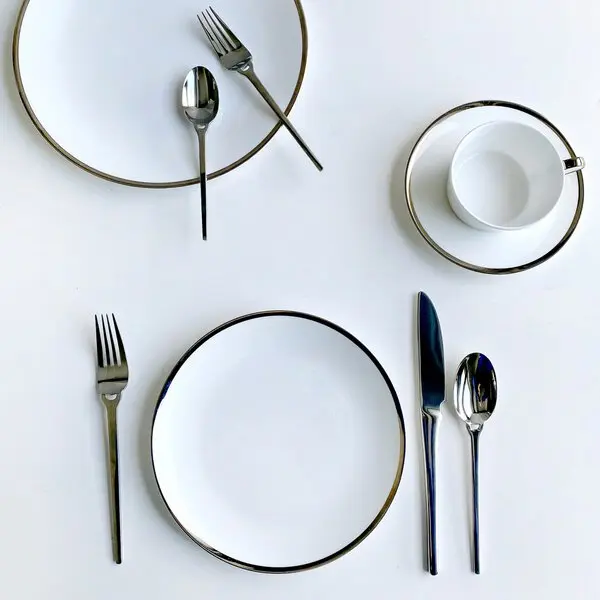 Twig New York Platinum Edge Canape/bread Plate, Set Of 2