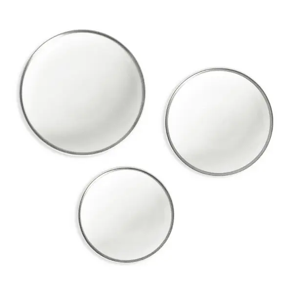 Twig New York Platinum Edge Assorted Canape Dishes, Set Of 3 - Silver