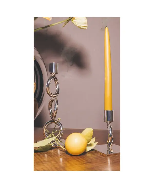 Christofle Vertigo Silverplated One Ring Candleholder