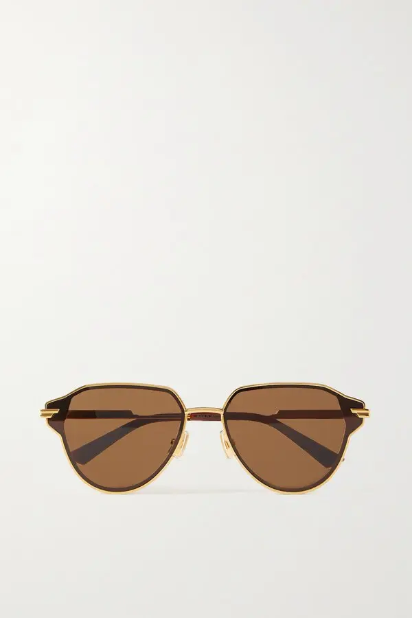 Bottega Veneta Glaze Sunglasses - Gold