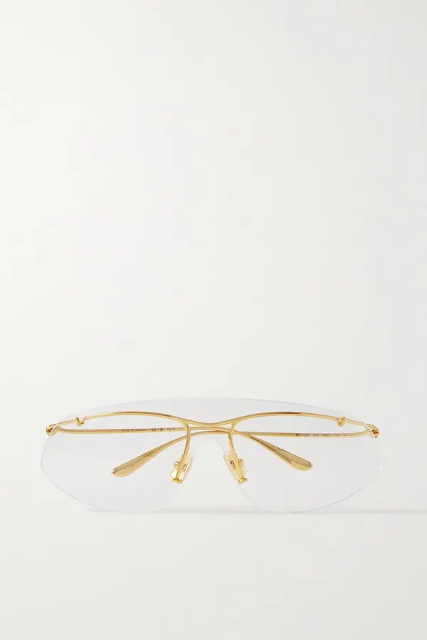 Bottega Veneta Rimless D-frame Optical Glasses - Gold