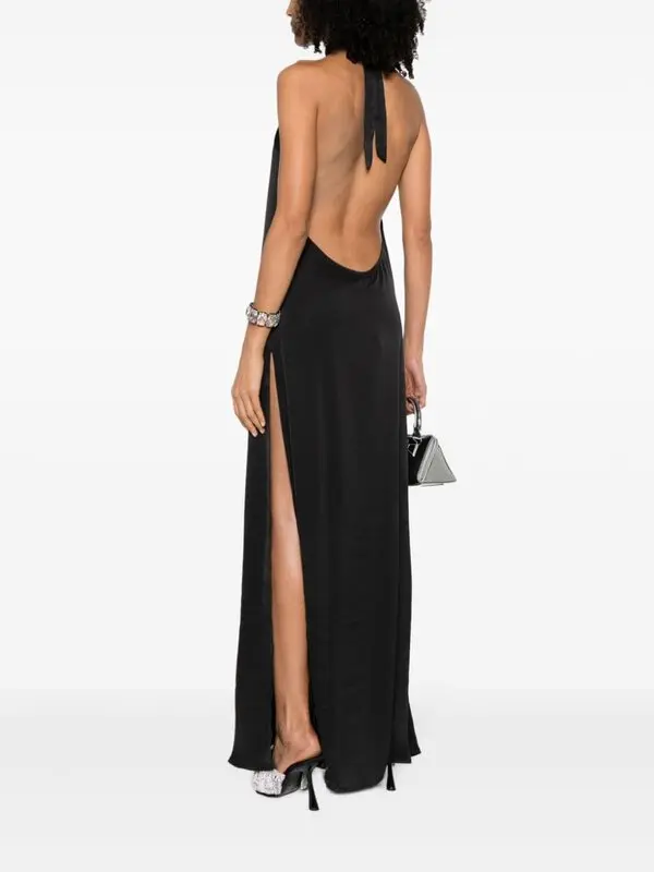 MAISON CLOSE Open-back Satin-weave Dress