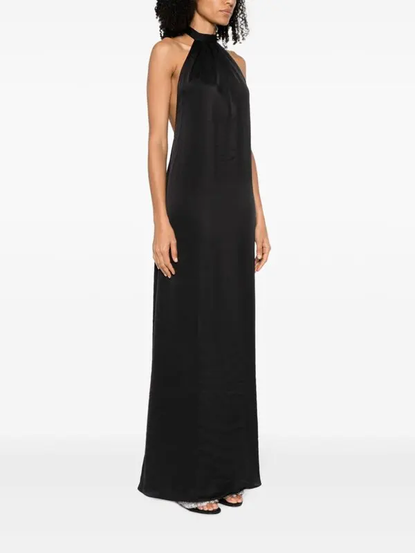 MAISON CLOSE Open-back Satin-weave Dress