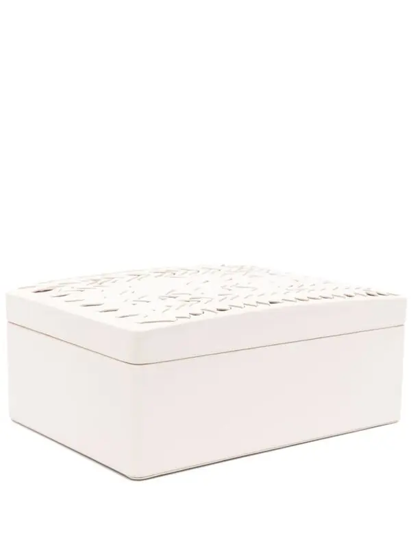 Ralph Lauren Adrienne Woven Leather Box - Neutrals