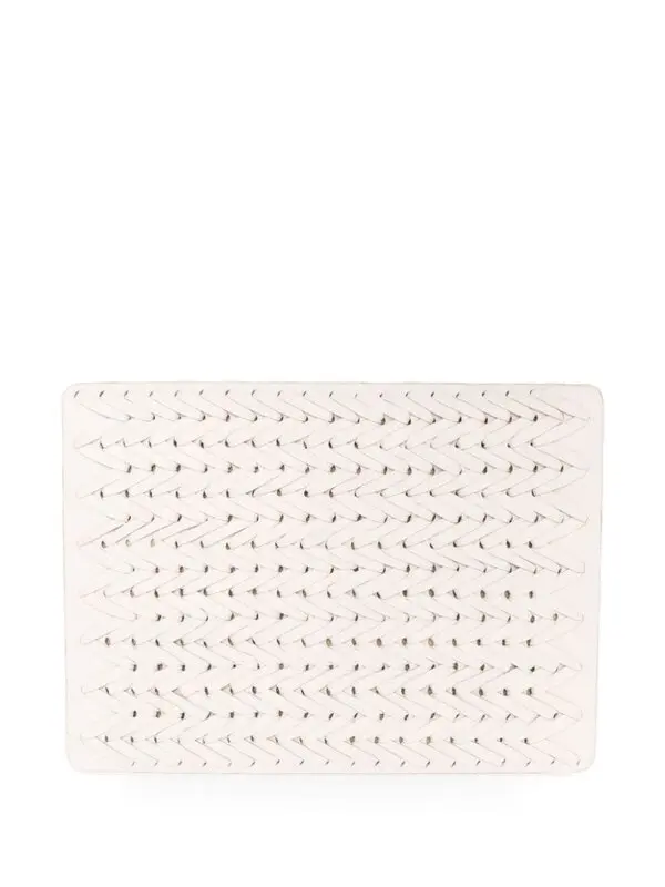 Ralph Lauren Adrienne Woven Leather Box - Neutrals