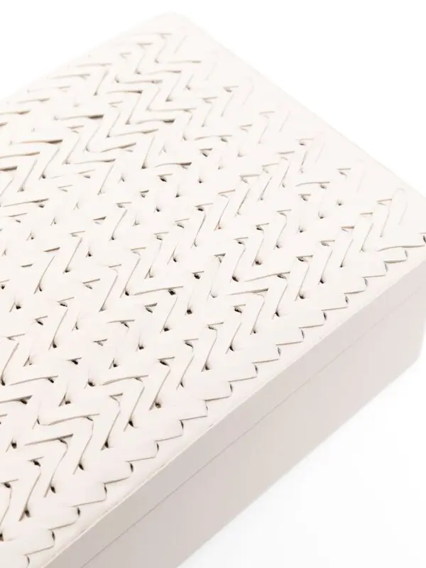 Ralph Lauren Adrienne Woven Leather Box - Neutrals