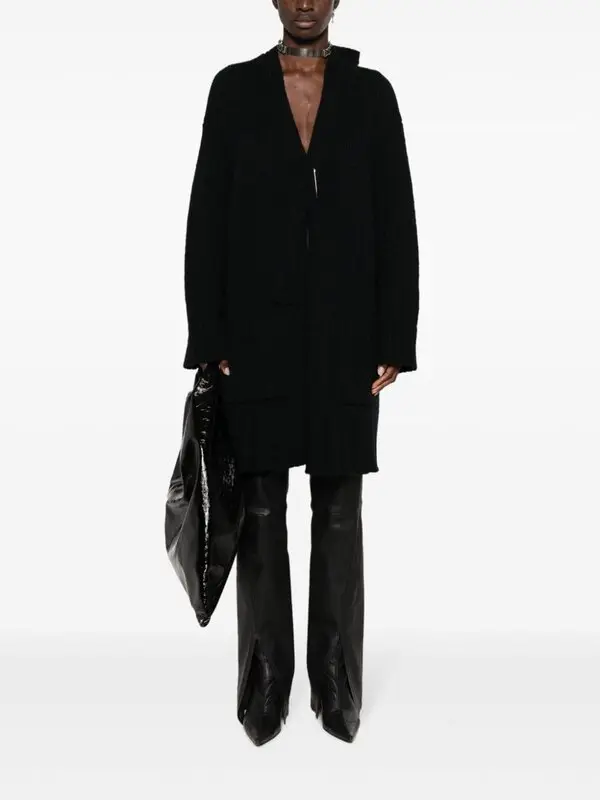 Yohji Yamamoto Asymmetric V-neck Cardigan-coat
