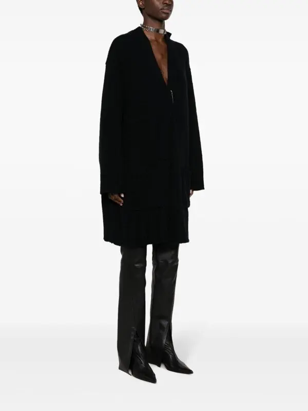 Yohji Yamamoto Asymmetric V-neck Cardigan-coat