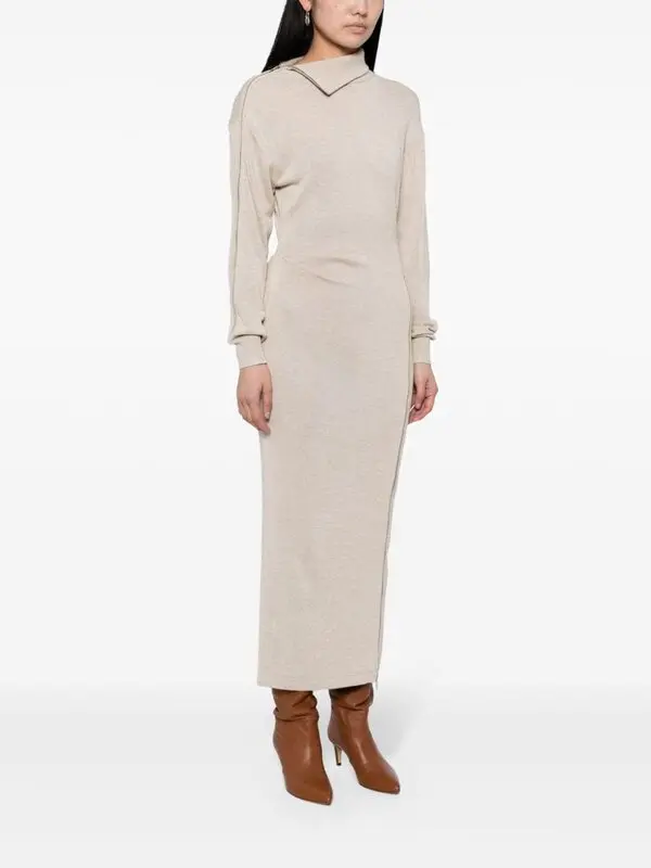 Isabel Marant Étoile Gemmy Asymmetric Maxi Dress - Neutrals
