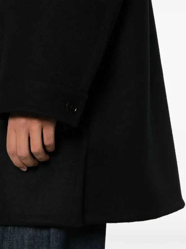 JIL SANDER Zip-up Wool Coat - Blue