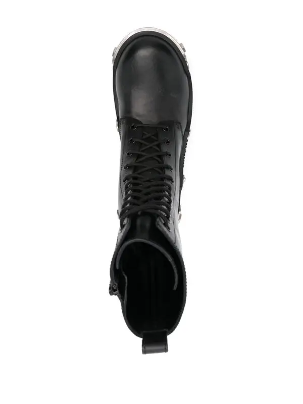 Balenciaga Bulldozer Lace-up Platform Boots - Black