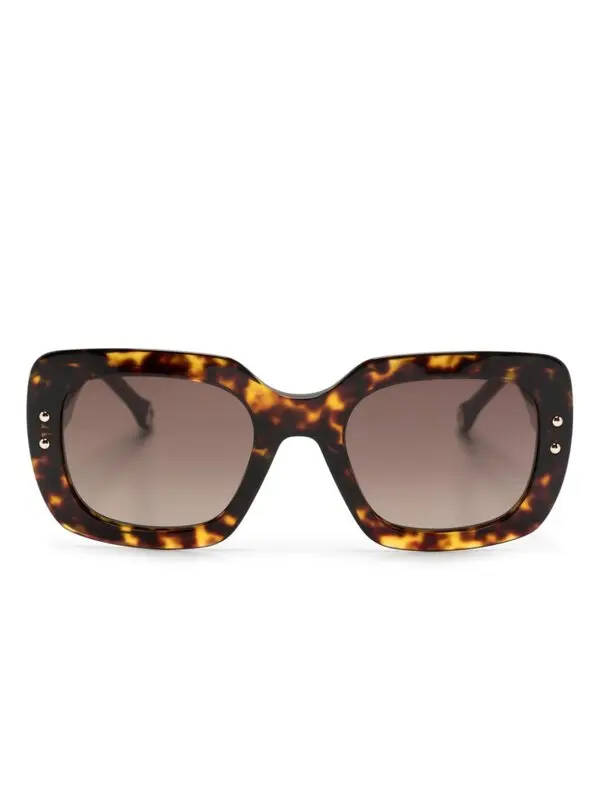 Carolina Herrera Square Frame Sunglasses - Brown