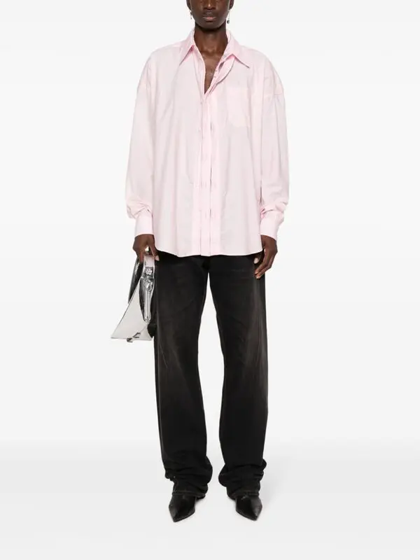 Y/project Asymmetric Cotton-blend Shirt - Pink
