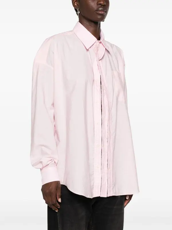 Y/project Asymmetric Cotton-blend Shirt - Pink