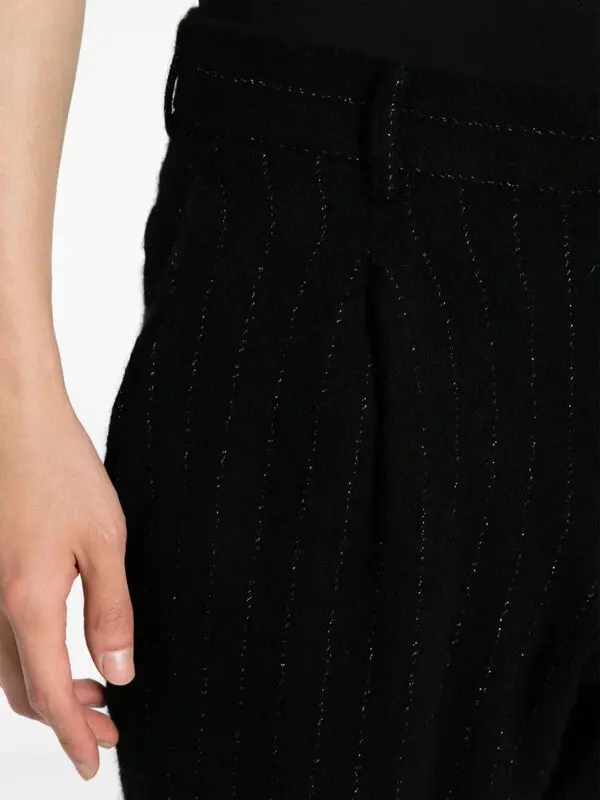 Comme Des Garçons Pinstriped Cropped Trousers