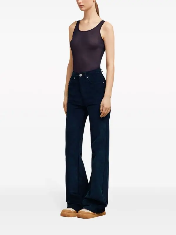 AMI Paris Semi-sheer Tank Top - Blue