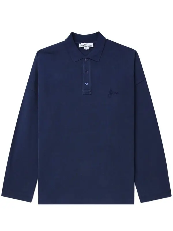 A.P.C. X Jw Anderson Polo Shirt In Blue - 51% Off | Editorialist
