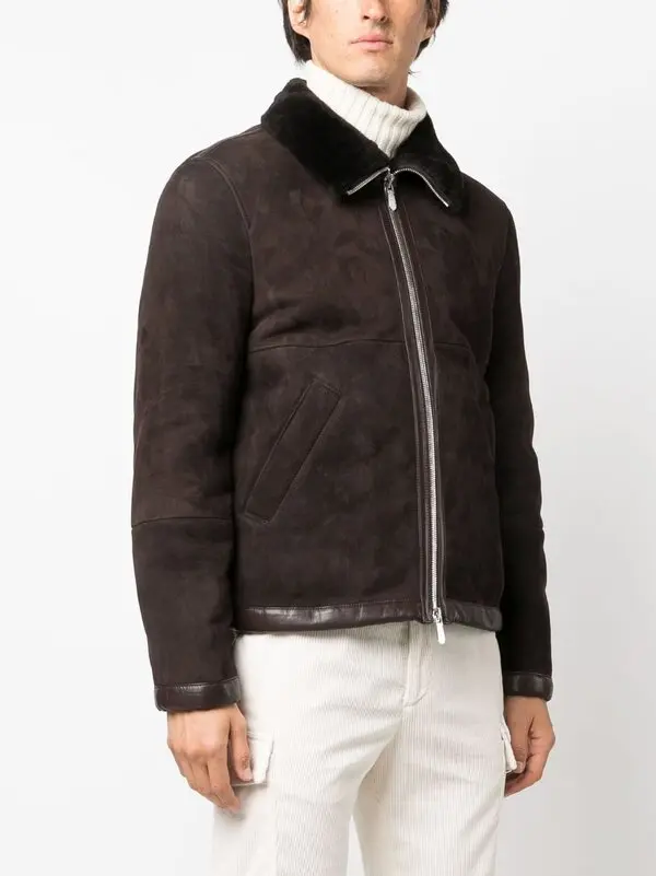 Brunello Cucinelli Fur-lining Leather Jacket