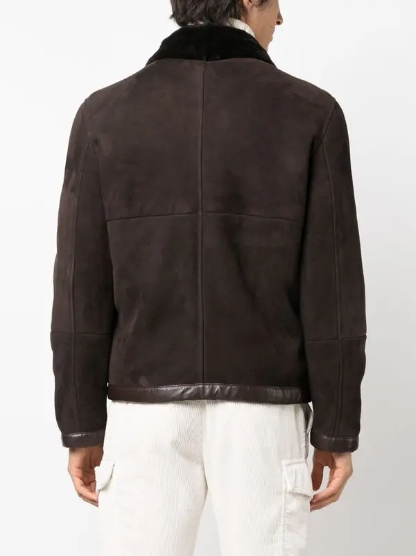 Brunello Cucinelli Fur-lining Leather Jacket