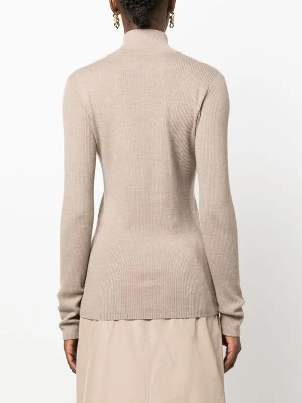 Brunello Cucinelli Ribbed-knit Zip-up Jumper