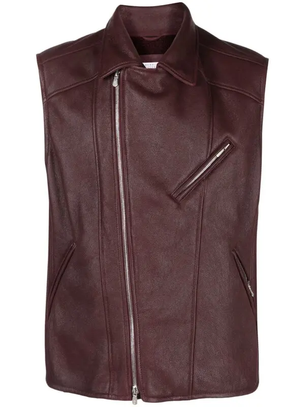 Brunello Cucinelli Sheepskin Biker Vest