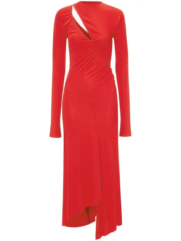 Victoria Beckham Asymmetrical Cut-out Midi Dress