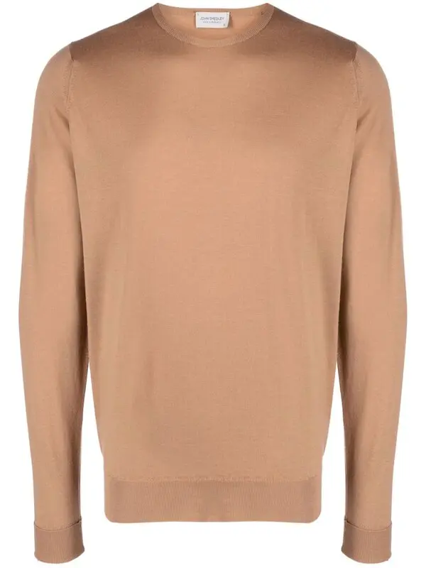 John Smedley Marcus Virgin Wool Jumper - Brown