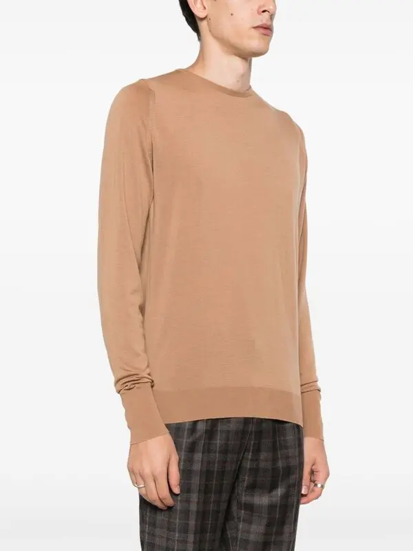 John Smedley Marcus Virgin Wool Jumper - Brown