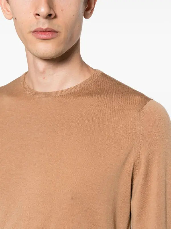 John Smedley Marcus Virgin Wool Jumper - Brown