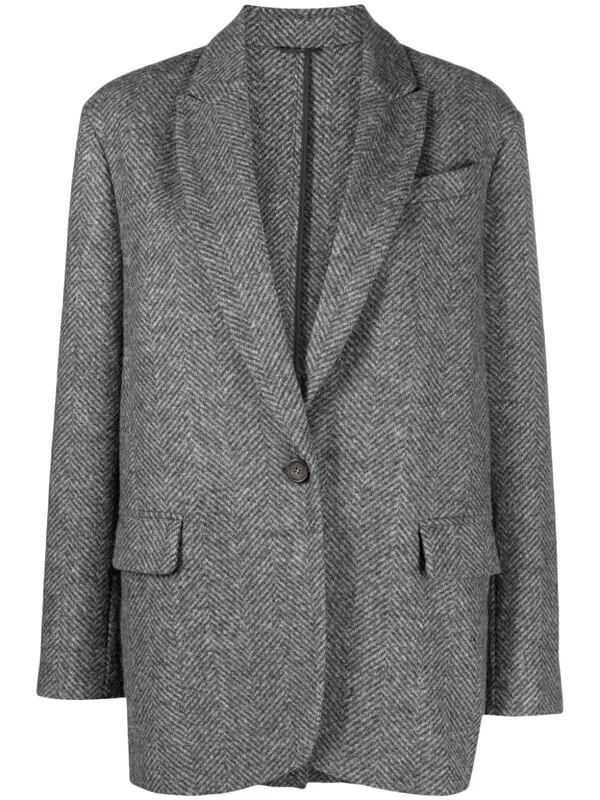 Brunello Cucinelli Single-breasted Wool Blazer