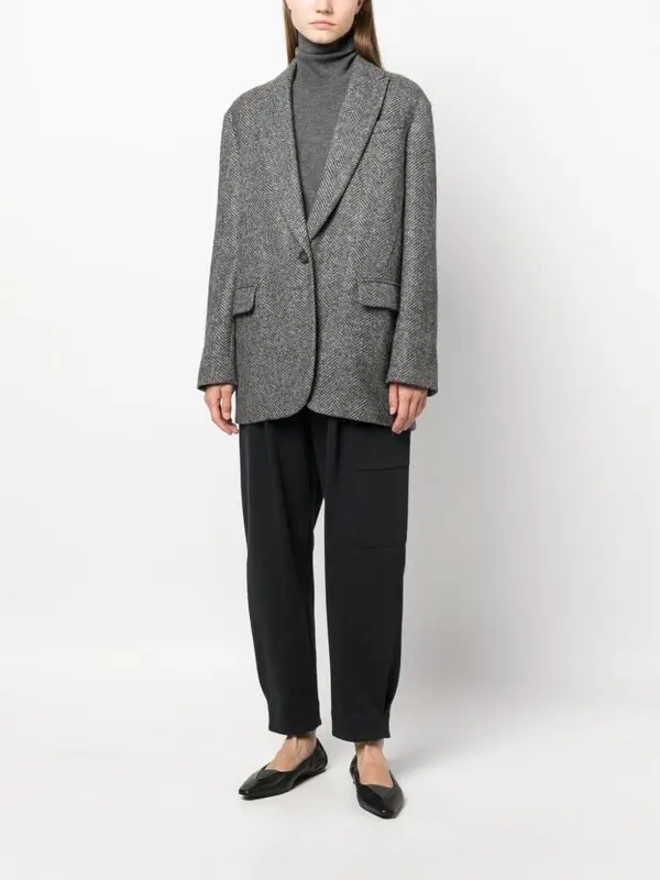 Brunello Cucinelli Single-breasted Wool Blazer
