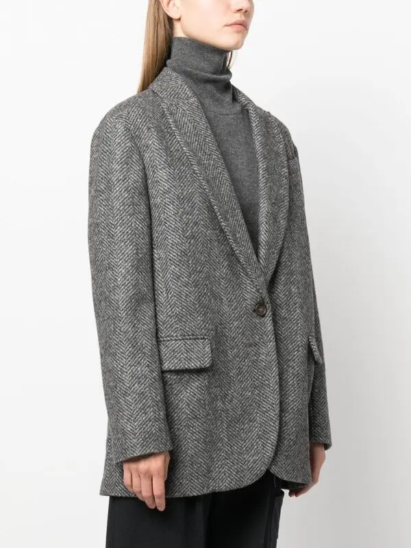 Brunello Cucinelli Single-breasted Wool Blazer