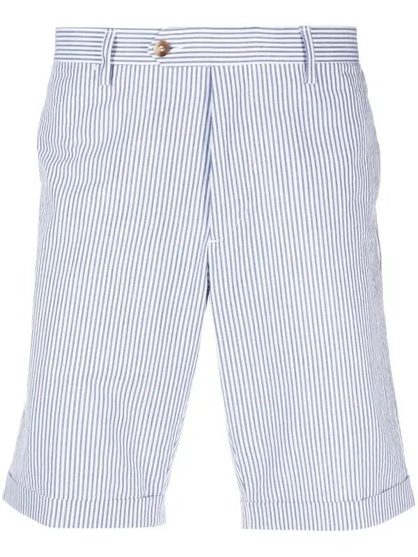 LARDINI Striped Chino Shorts - Blue