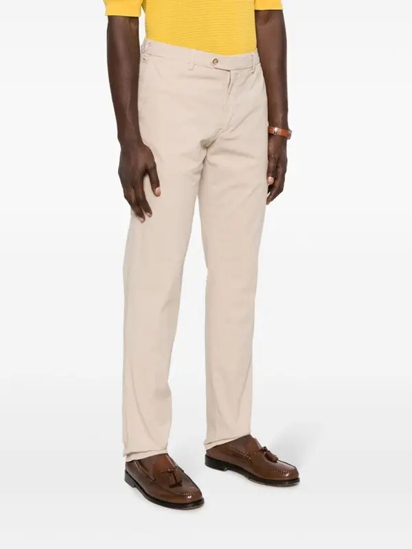 LARDINI Slim-fit Cotton Blend Chinos