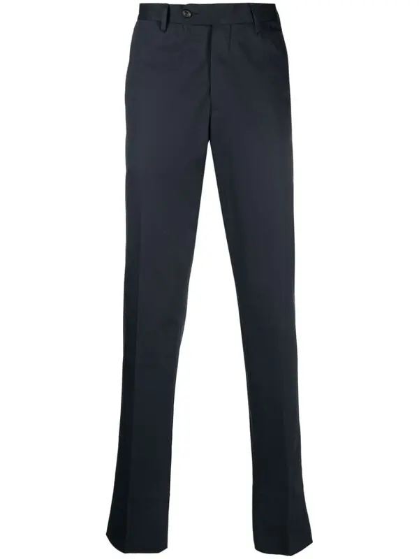 LARDINI Tailored Cotton Blend Trousers - Blue