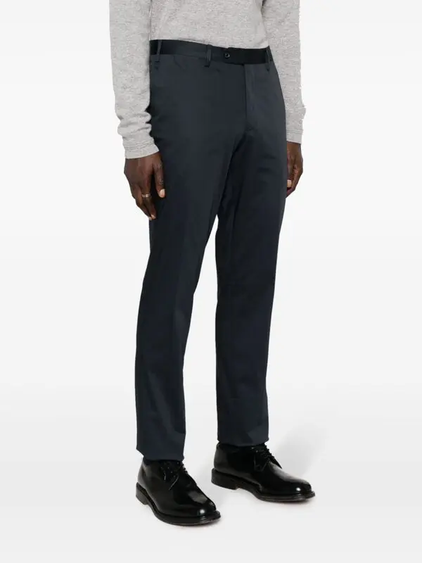 LARDINI Tailored Cotton Blend Trousers - Blue