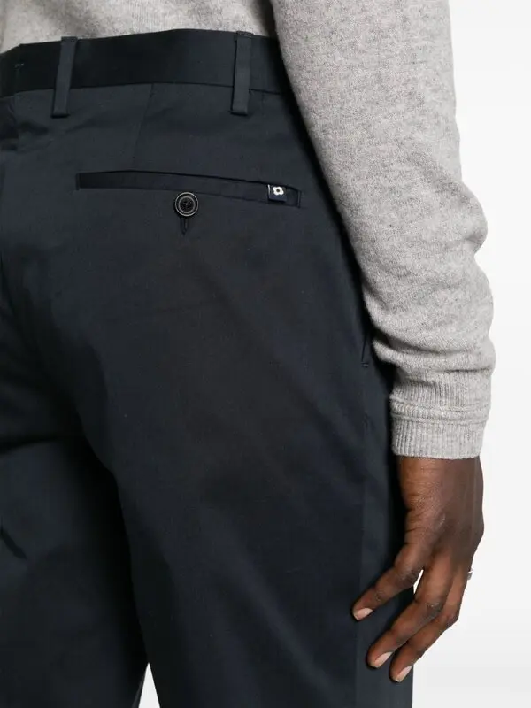 LARDINI Tailored Cotton Blend Trousers - Blue