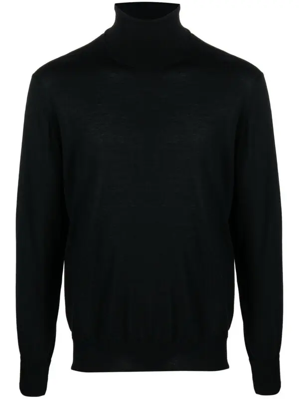 PT TORINO Roll-neck Virgin Wool Jumper - Black