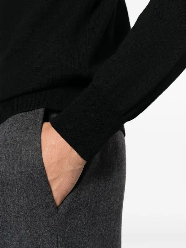 PT TORINO Roll-neck Virgin Wool Jumper - Black