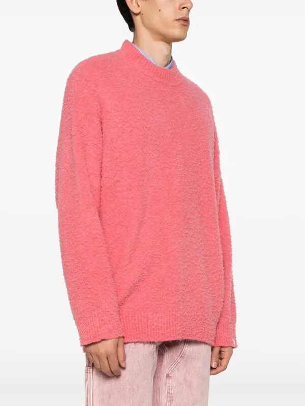 BONSAI Logo-patch Casentino-wool Jumper - Pink