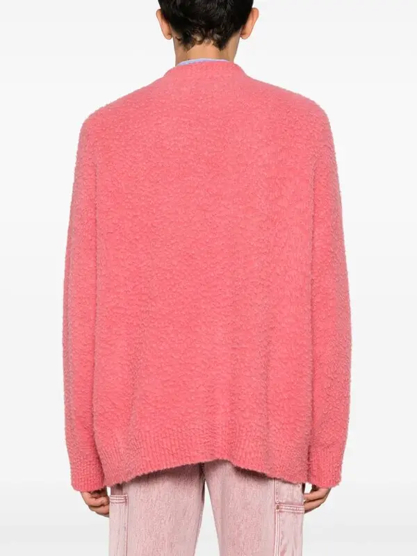 BONSAI Logo-patch Casentino-wool Jumper - Pink
