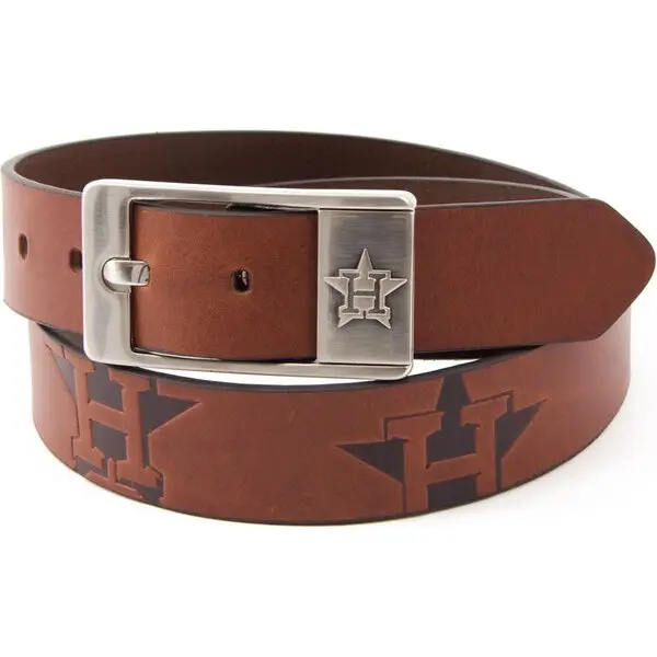 EAGLES WINGS Houston Astros Brandish Leather Belt - Brown