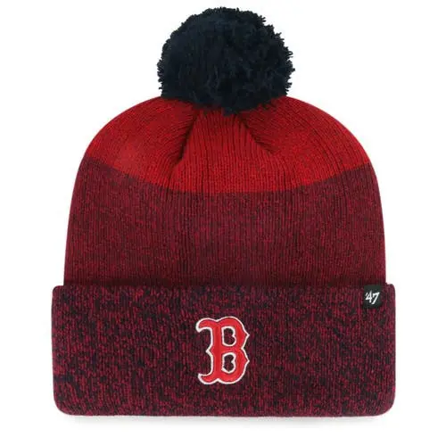'47 Boston Sox Darkfreeze Cuffed Knit Hat With Pom