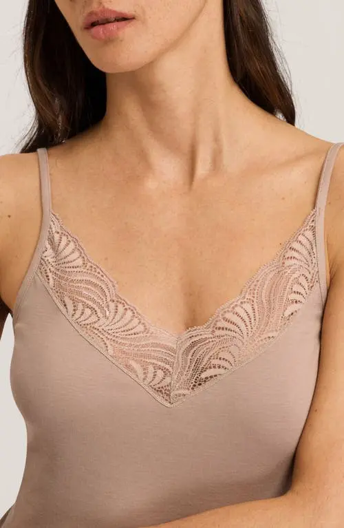 Hanro Milea Lace Trim Cotton Camisole