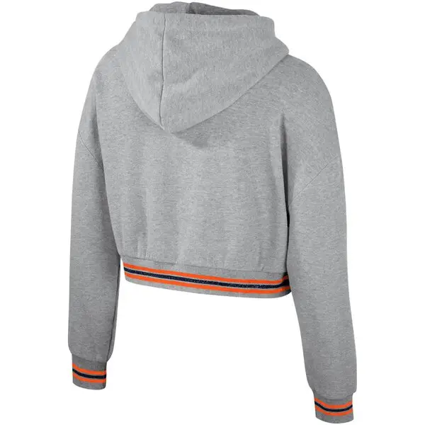 THE WILD COLLECTIVE Auburn Tigers Cropped Shimmer Pullover Hoodie