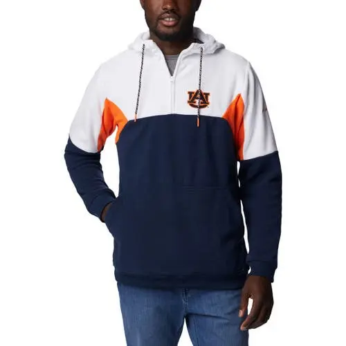 Columbia Auburn Tigers Lodge Quarter-zip Hoodie - Navy