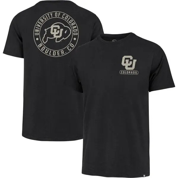 '47 Colorado Buffaloes Left Chest Back Slide Two Hit Franklin T-shirt